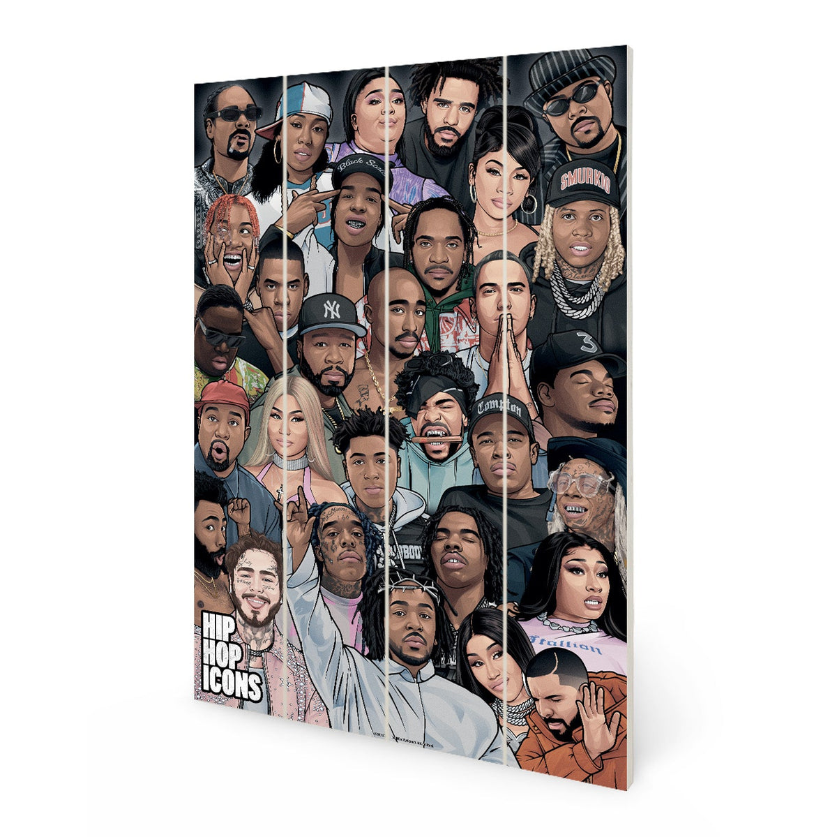 Legends (Hip Hop Icons) 40x59cm MDF Wooden Wall Art Print – Pyramid ...