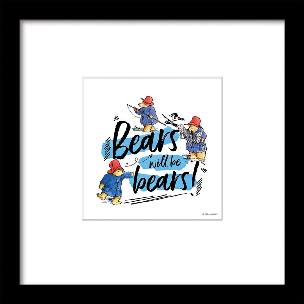 Paddington Bear (Bears Will Be Bears!) 30 X 30cm Pre-Framed Art Print ...