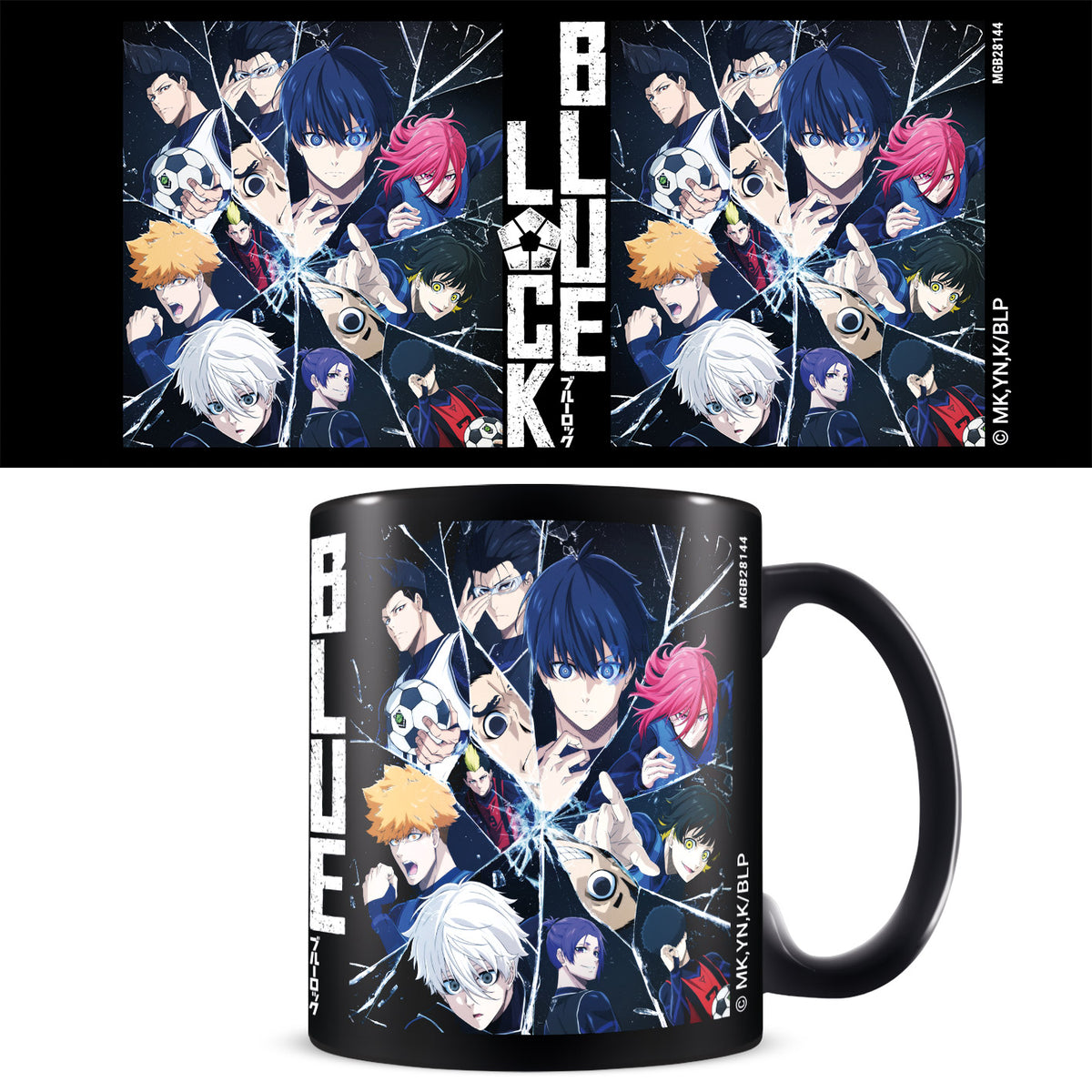 Blue Lock (Shattered Glass) Black Pod Mug – Pyramid International