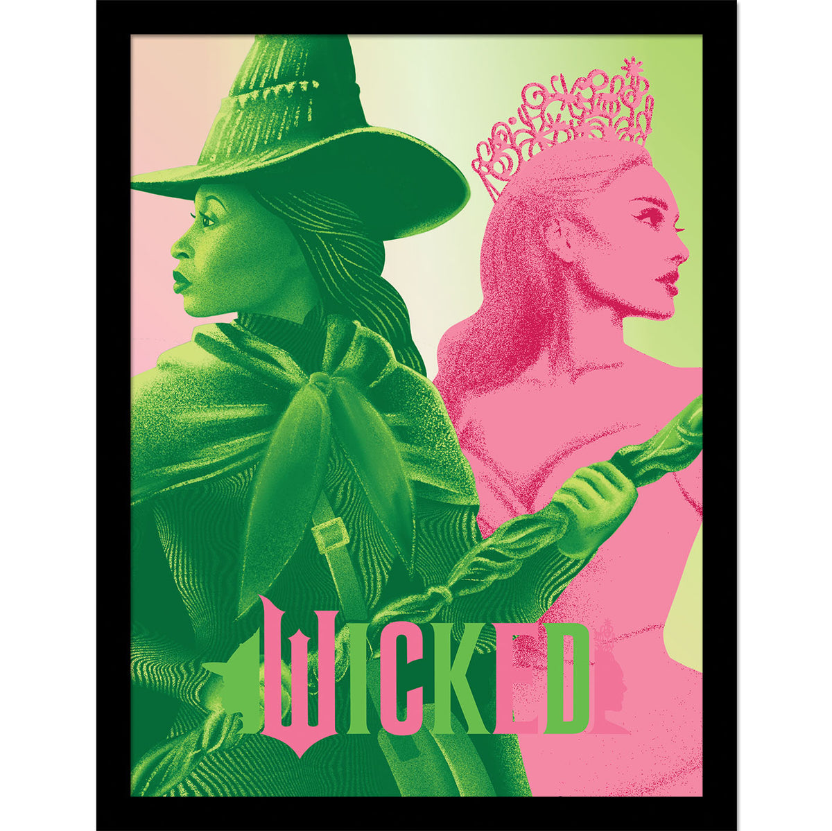 Wicked (Elphaba & Glinda) Collectors Print (Framed) – Pyramid International