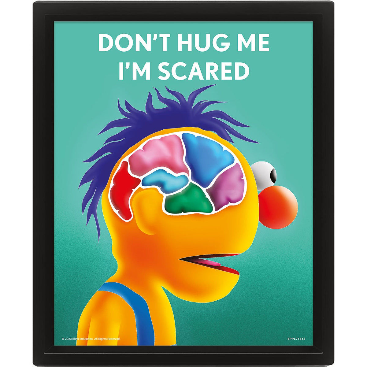 Don't Hug Me I'm Scared (What's On Your Mind) Framed 20x25cm 3D Lentic ...