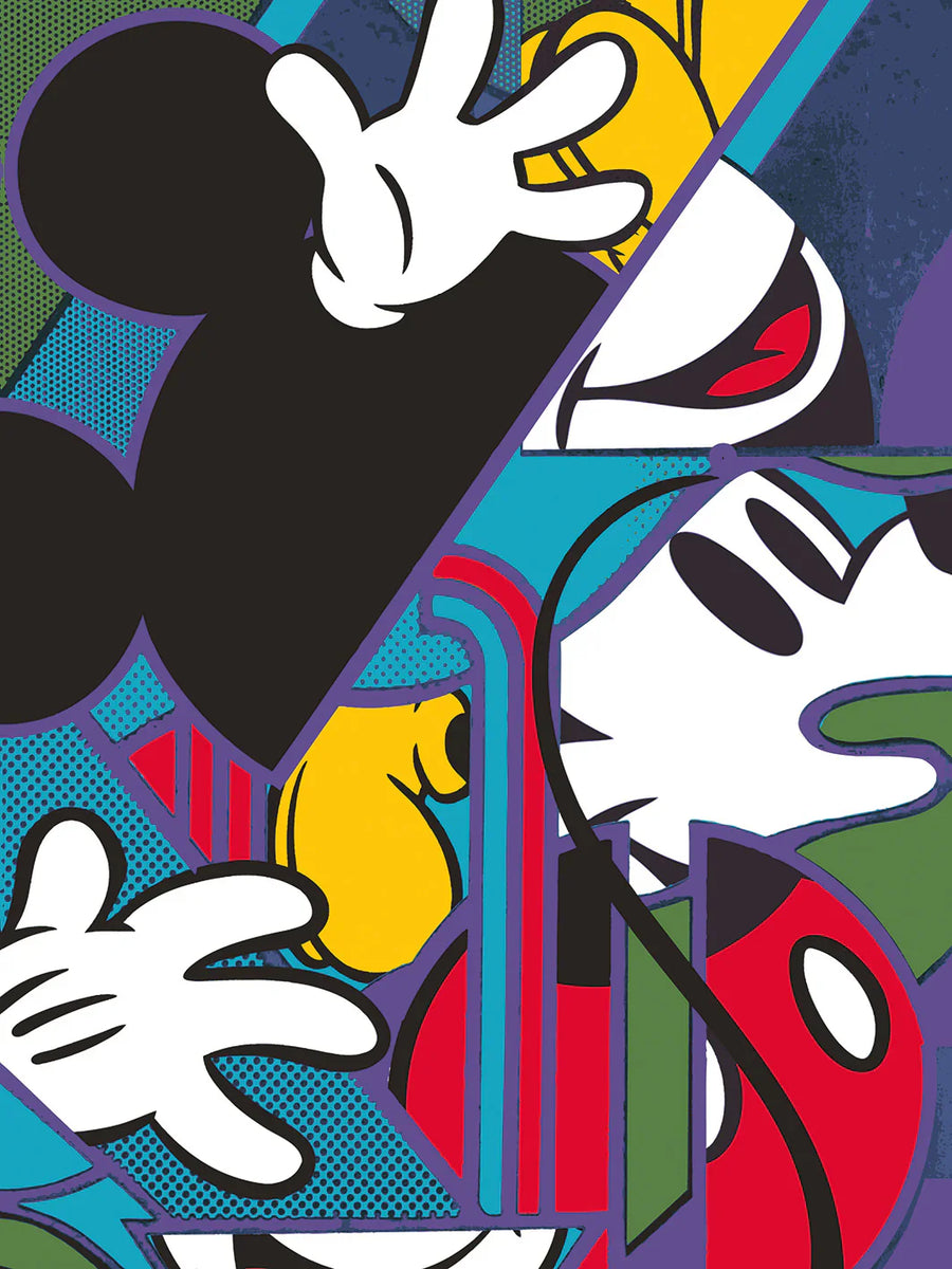 Mickey Mouse (Mickey Muse- Cubism) 60x80x2cm Stretched Canvas Print ...