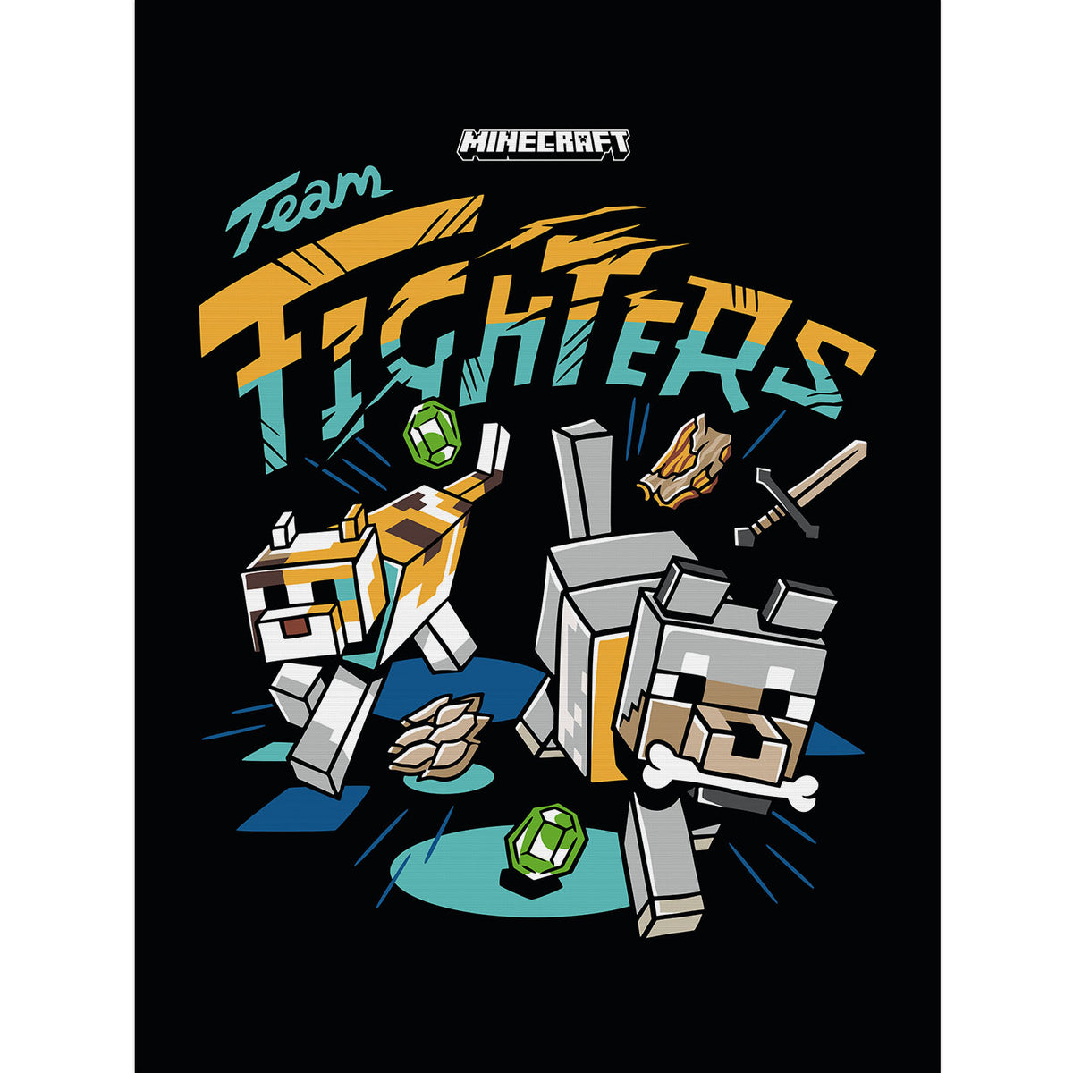 Minecraft (Team Fighters) 60X80 Canvas – Pyramid International