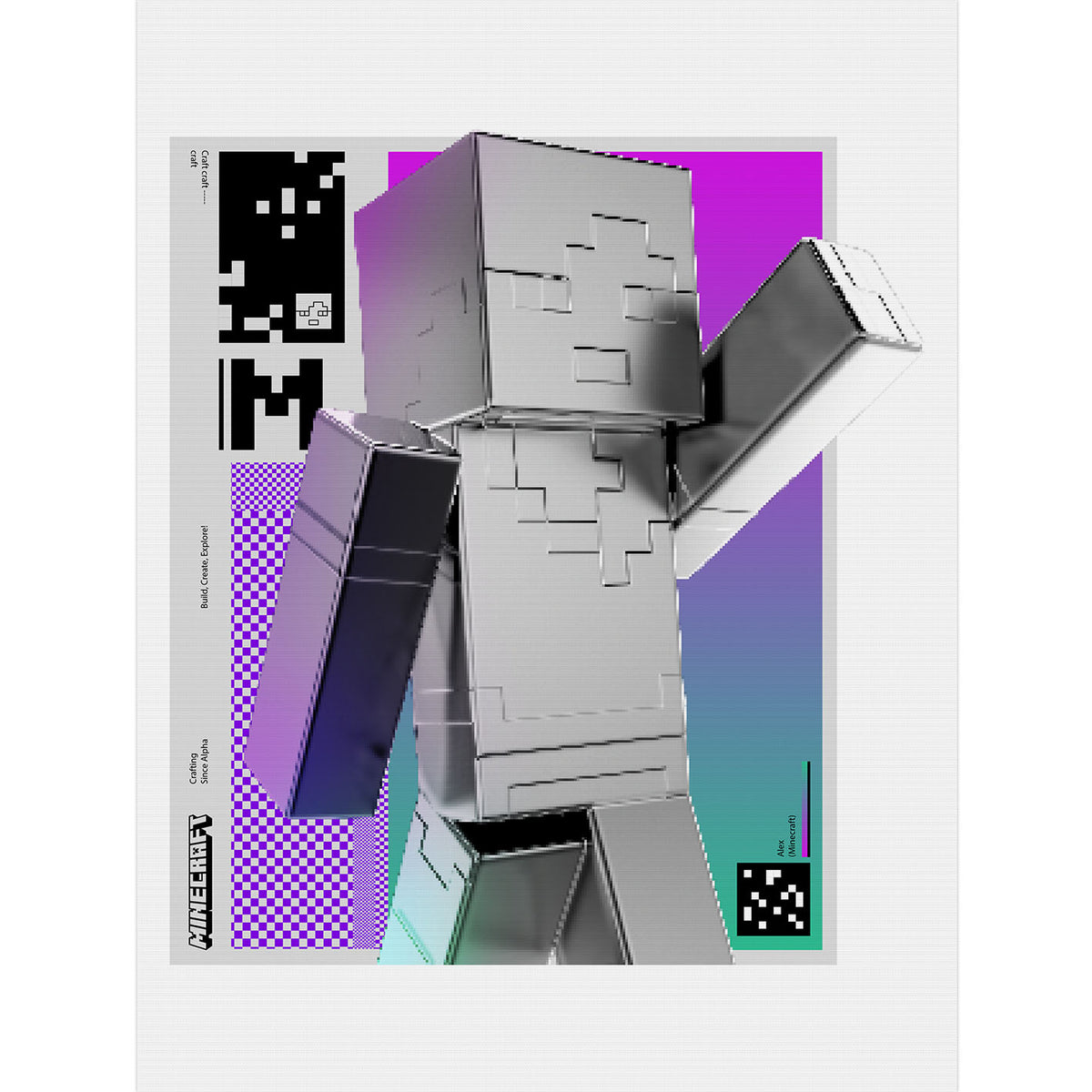 Minecraft (Blockwave) 60X80 Canvas – Pyramid International