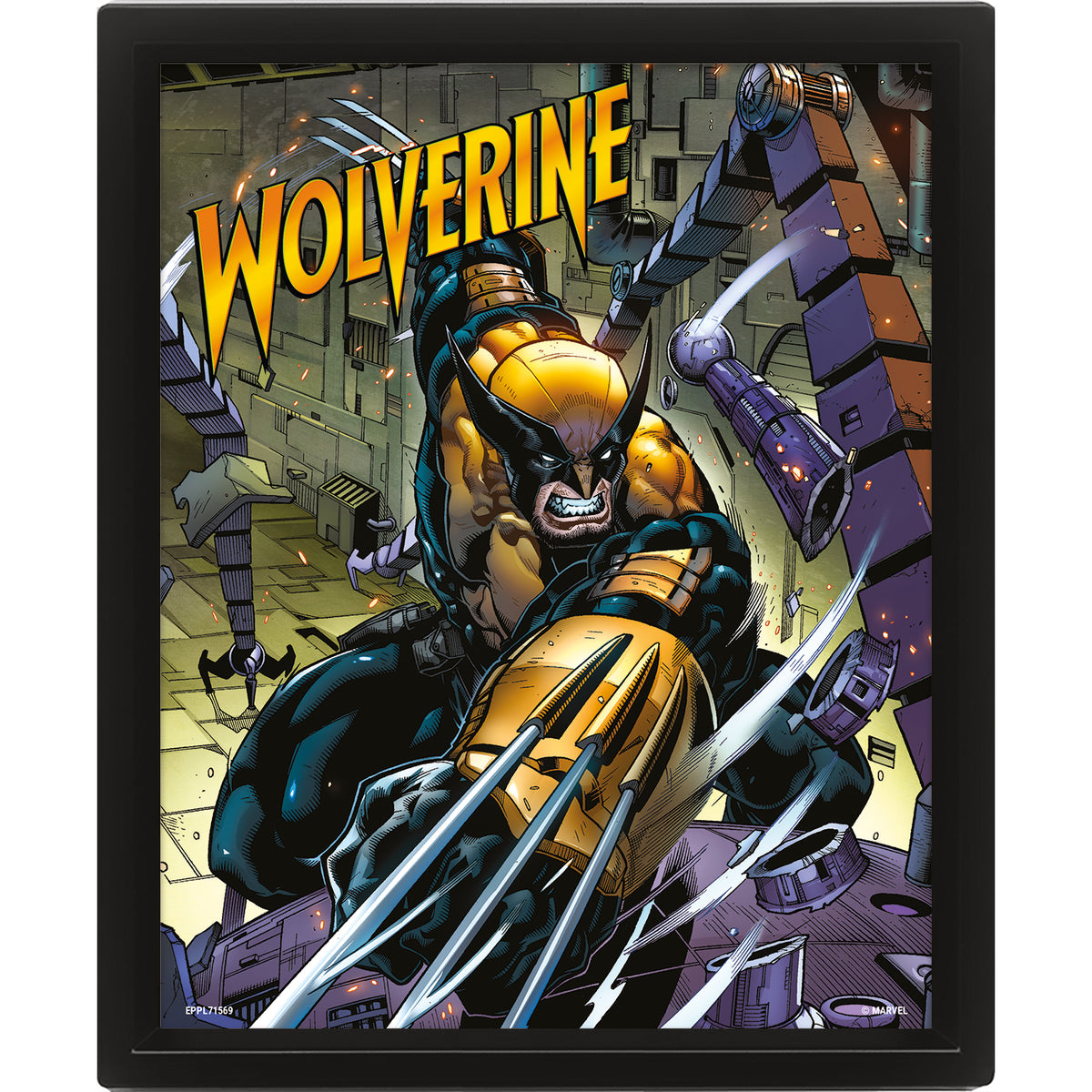 Wolverine (Berserker Rage) Framed 20x25cm 3D Lenticular Print – Pyramid ...