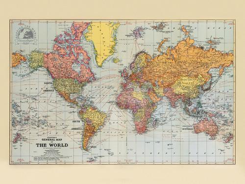 Stanfords Sepia General Map Of The World (1920) 60X80 – Pyramid ...
