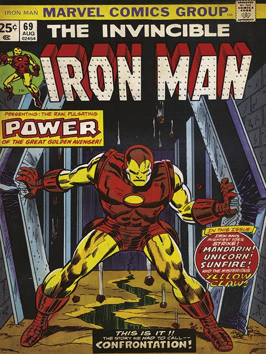 Iron Man (Power) 60x80x2cm Stretched Canvas Print – Pyramid International