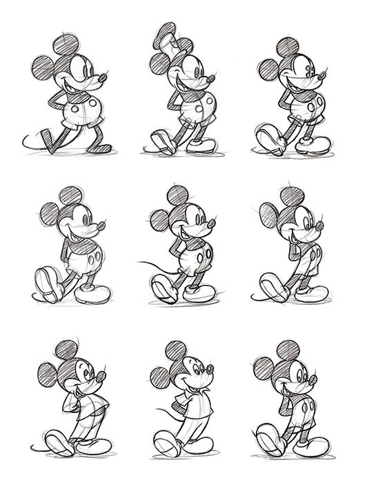 Mickey Mouse (Sketched - Multi) - 60X80 – Pyramid International