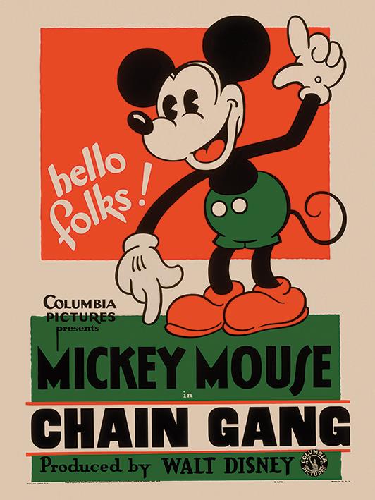 Mickey Mouse (Chain Gang) 60x80x2cm Stretched Canvas Print – Pyramid ...
