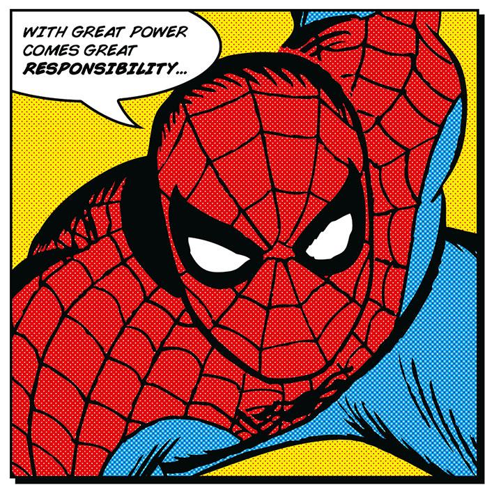 Spider-Man (Quote) - 40 X 40Cm – Pyramid International