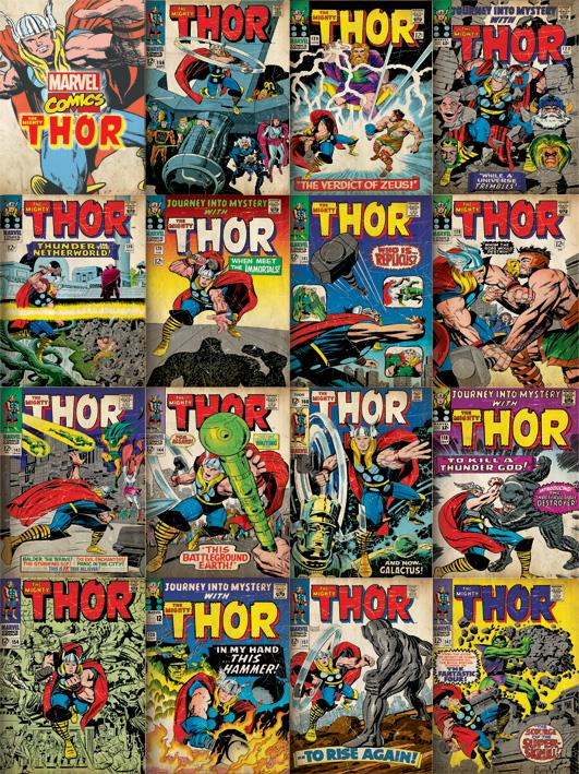 Marvel (Thor Covers) 60x80x2cm Stretched Canvas Print – Pyramid ...