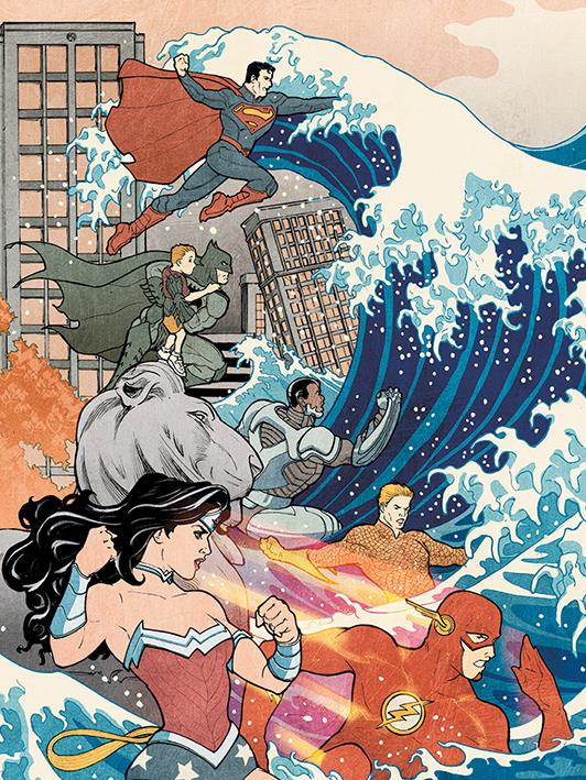 Wonder Woman (Justice League Great Wave) 60X80 – Pyramid International