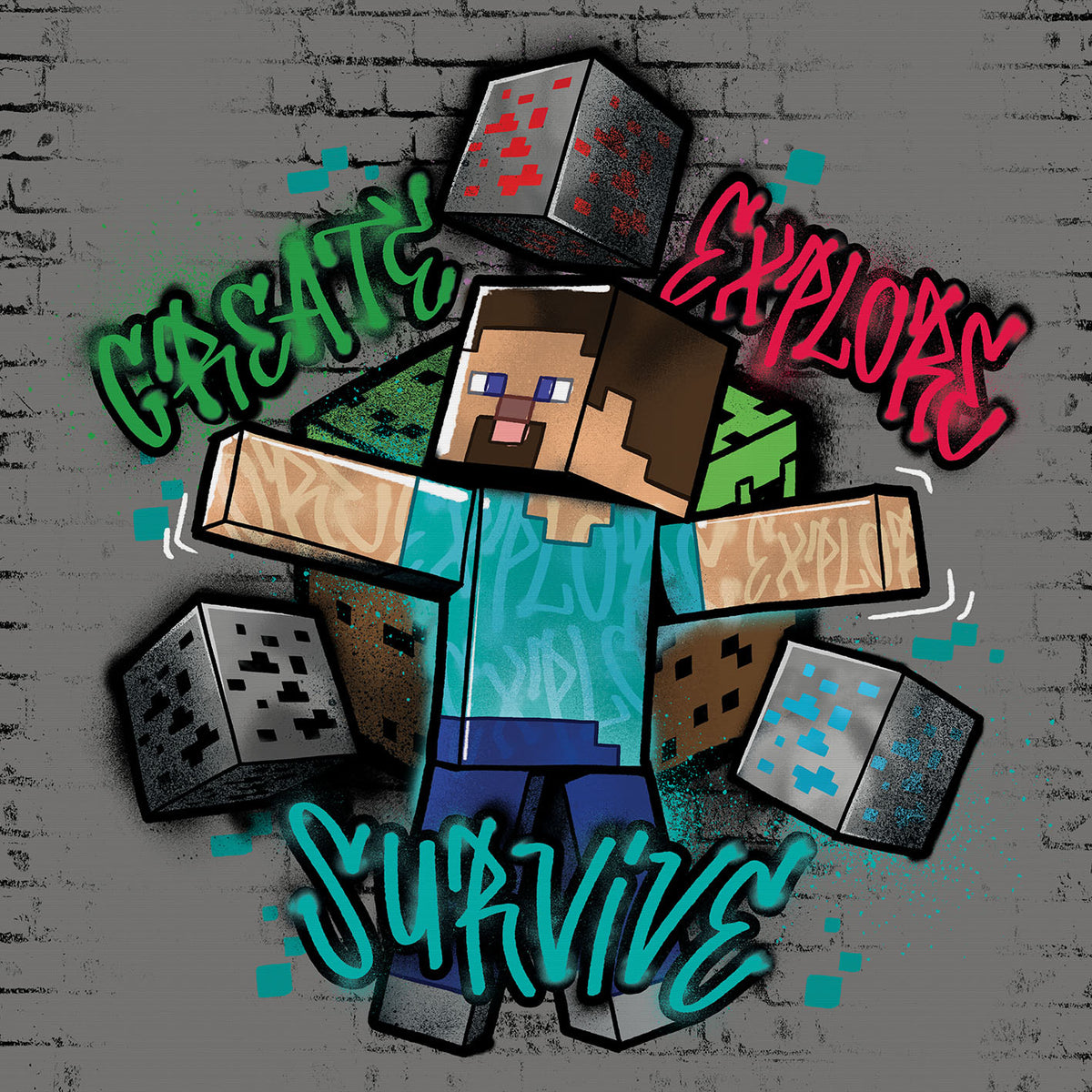 Minecraft (Survive) 30X30 Canvas – Pyramid International