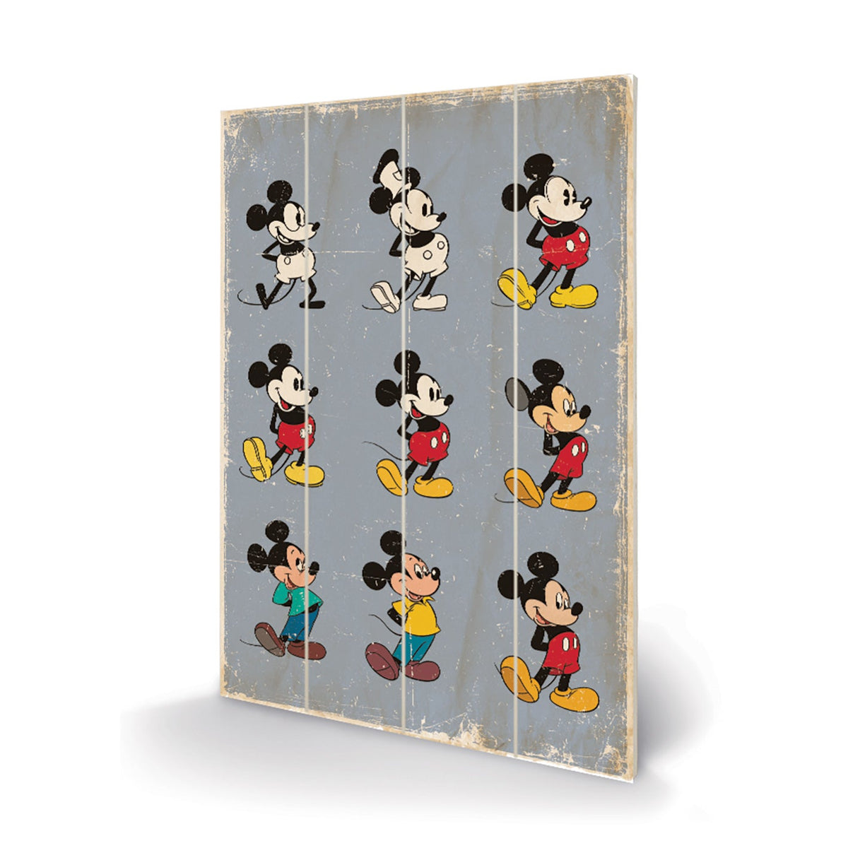 Mickey Mouse (Evolution) 40x59cm MDF Wooden Wall Art Print – Pyramid ...
