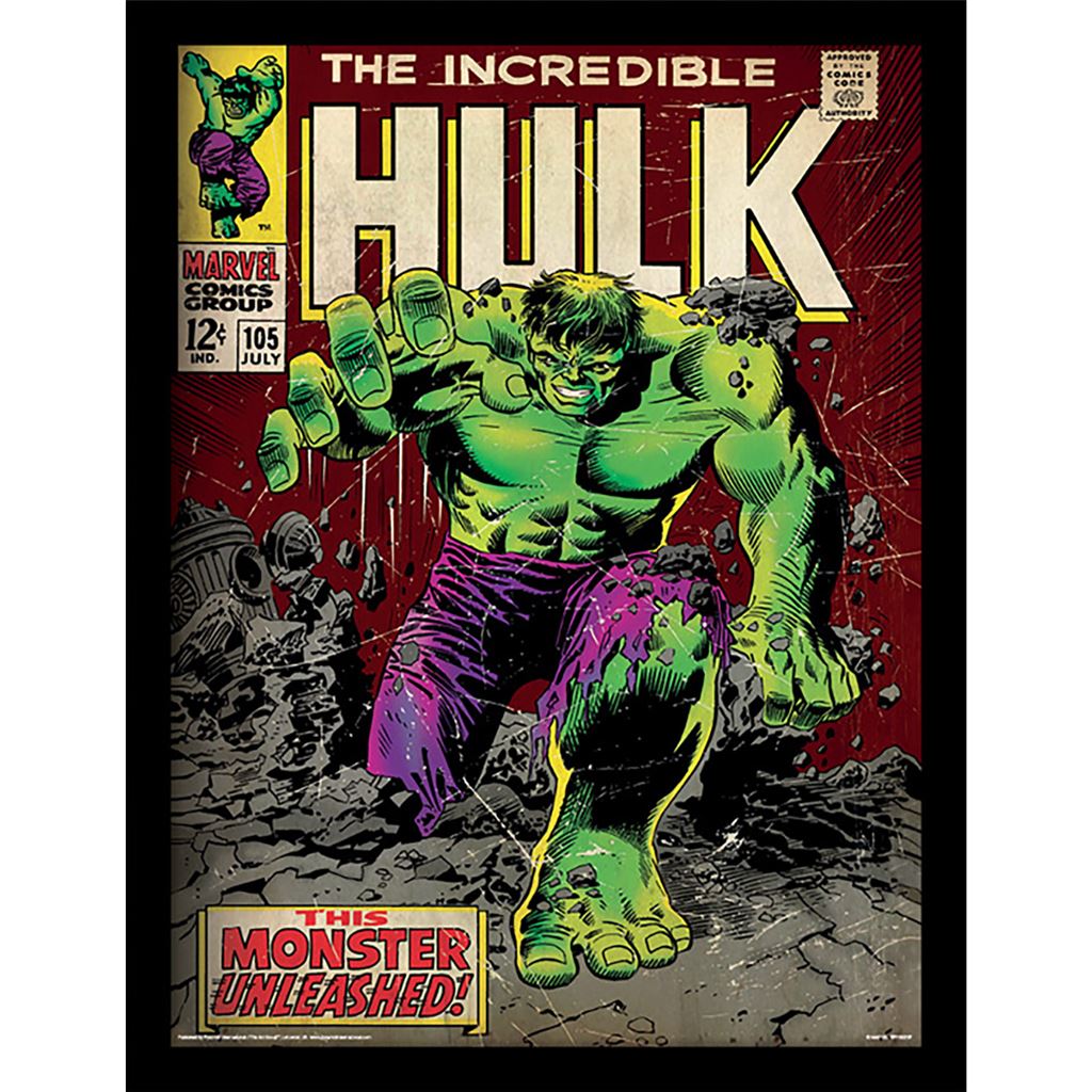 The Incredible Hulk (Monster Unleashed) Framed 30x40cm Print – Pyramid ...