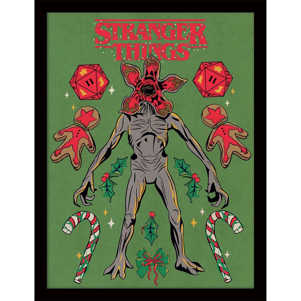 Stranger Things 4 (Christmas Demogorgon) 30 x 40cm Collector Print (Fr ...