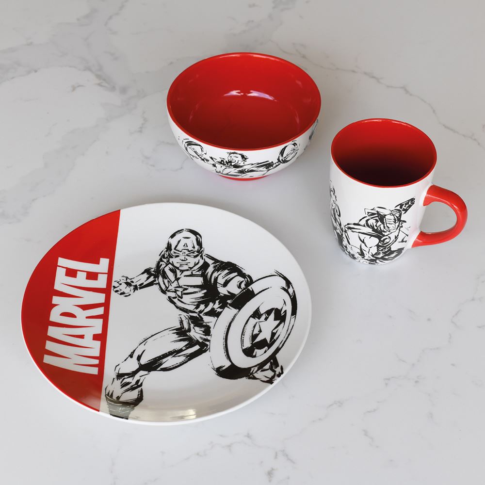 Marvel (Logo) 3Pc Tableware Set – Pyramid International