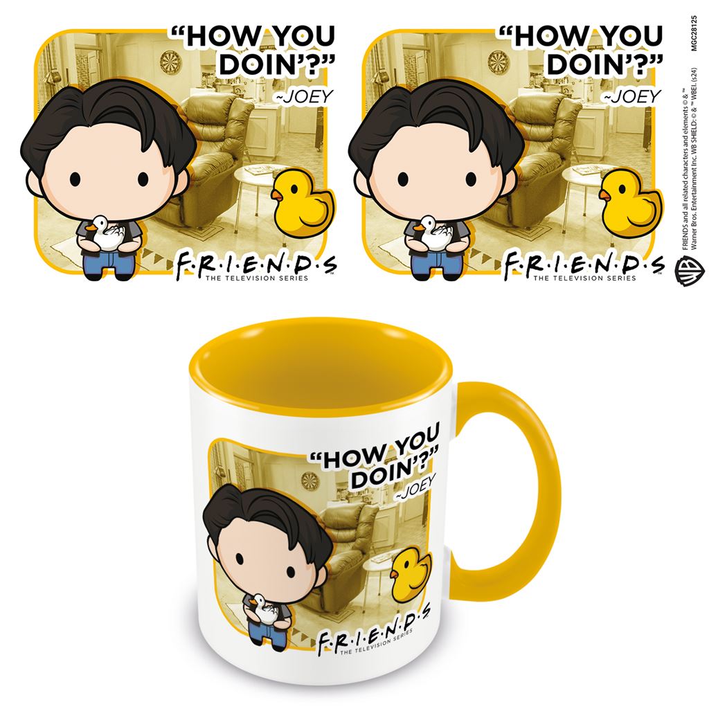Friends (Joey Chibi) 11oz/315ml Coloured Inner and Handle Ceramic Mug ...