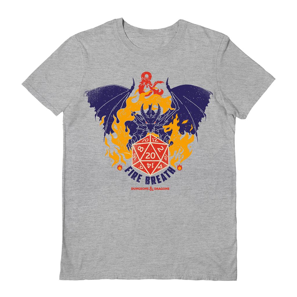 Dungeons & Dragons (Fire Breath) Grey T-Shirt – Pyramid International