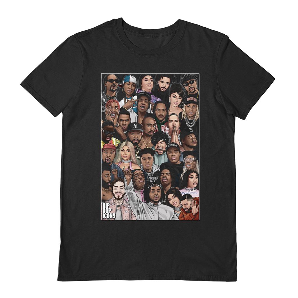 Hip Hop Icons Black T-Shirt – Pyramid International