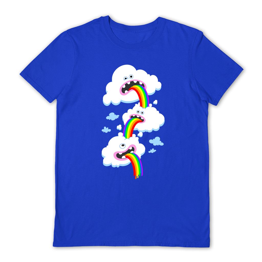 Benjimoji (Rainbow Overload) Royal Blue Unisex Short Sleeve T-Shirt ...