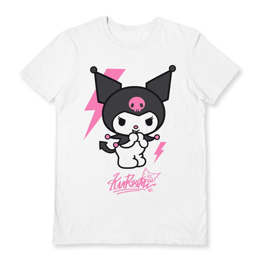 Kuromi (Tagged) White Unisex Short Sleeve T-Shirt – Pyramid International